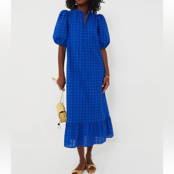 Tuckernuck | Dresses | Tuckernuck Hyacinth House Royal Blue Eyelet Midi Tryall Dress New | Poshmark